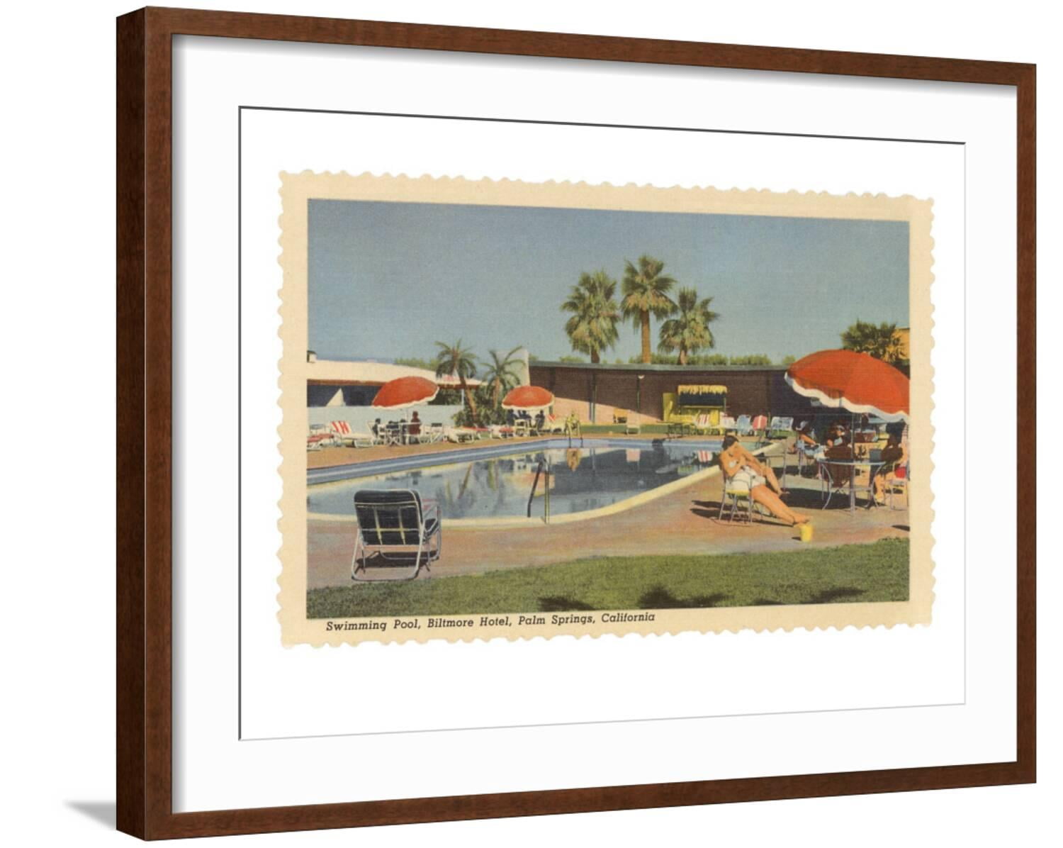 Art.com Biltmore Hotel Swimming Pool, Palm Springs, California Art ...