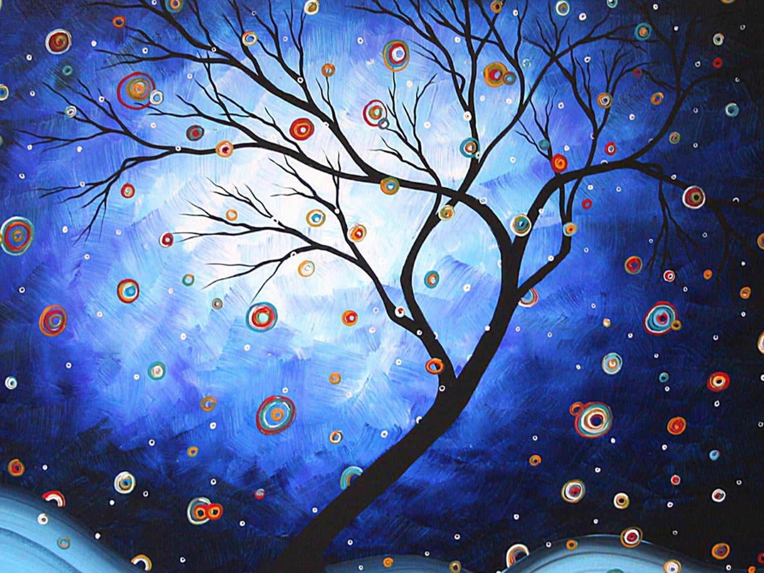 Art.com Blue Cascade Art Print by Megan Aroon Duncanson, 32" x 24 ...