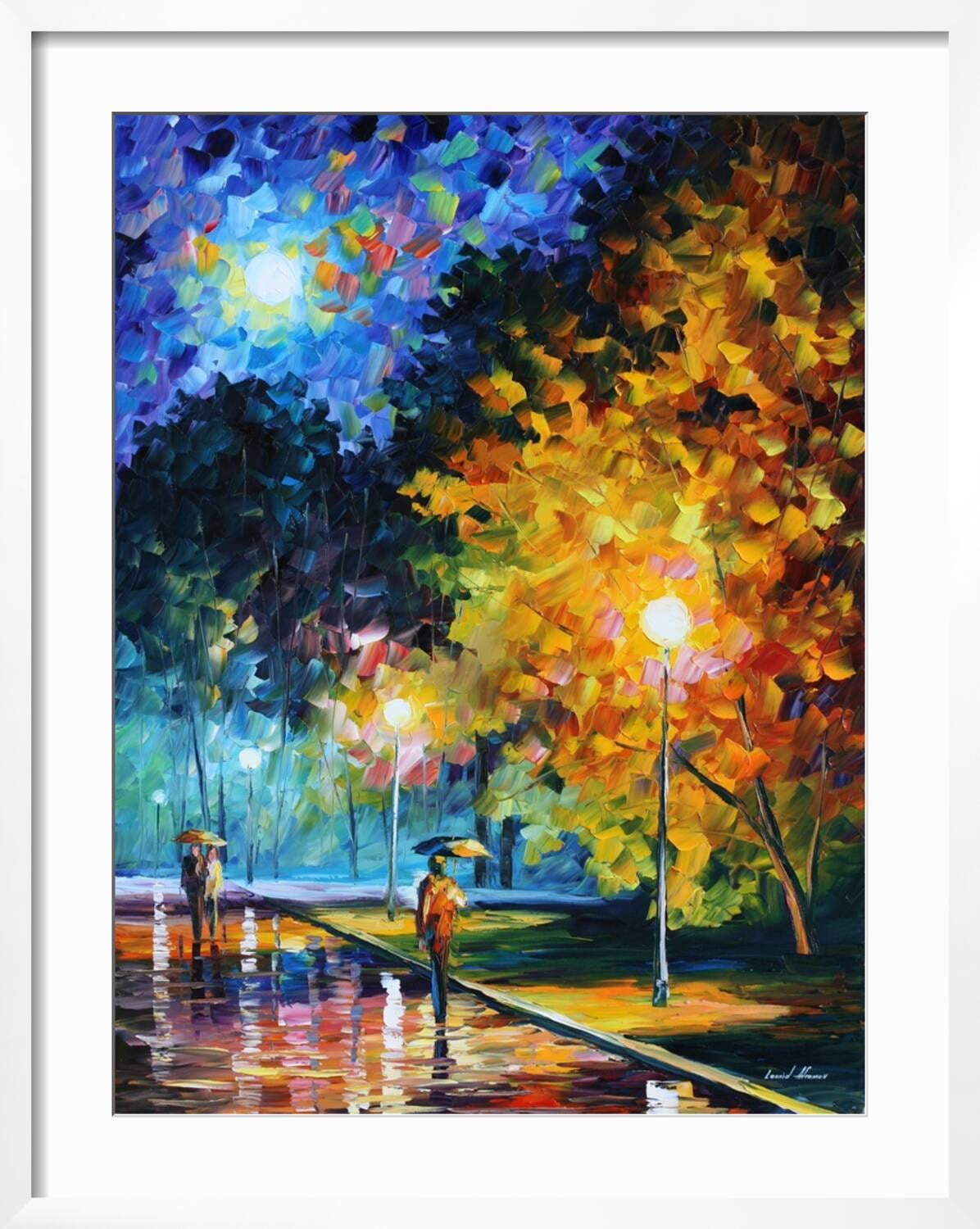 Art.com Blue Moon Art Print by Leonid Afremov, White Frame Wall Art, 23 ...