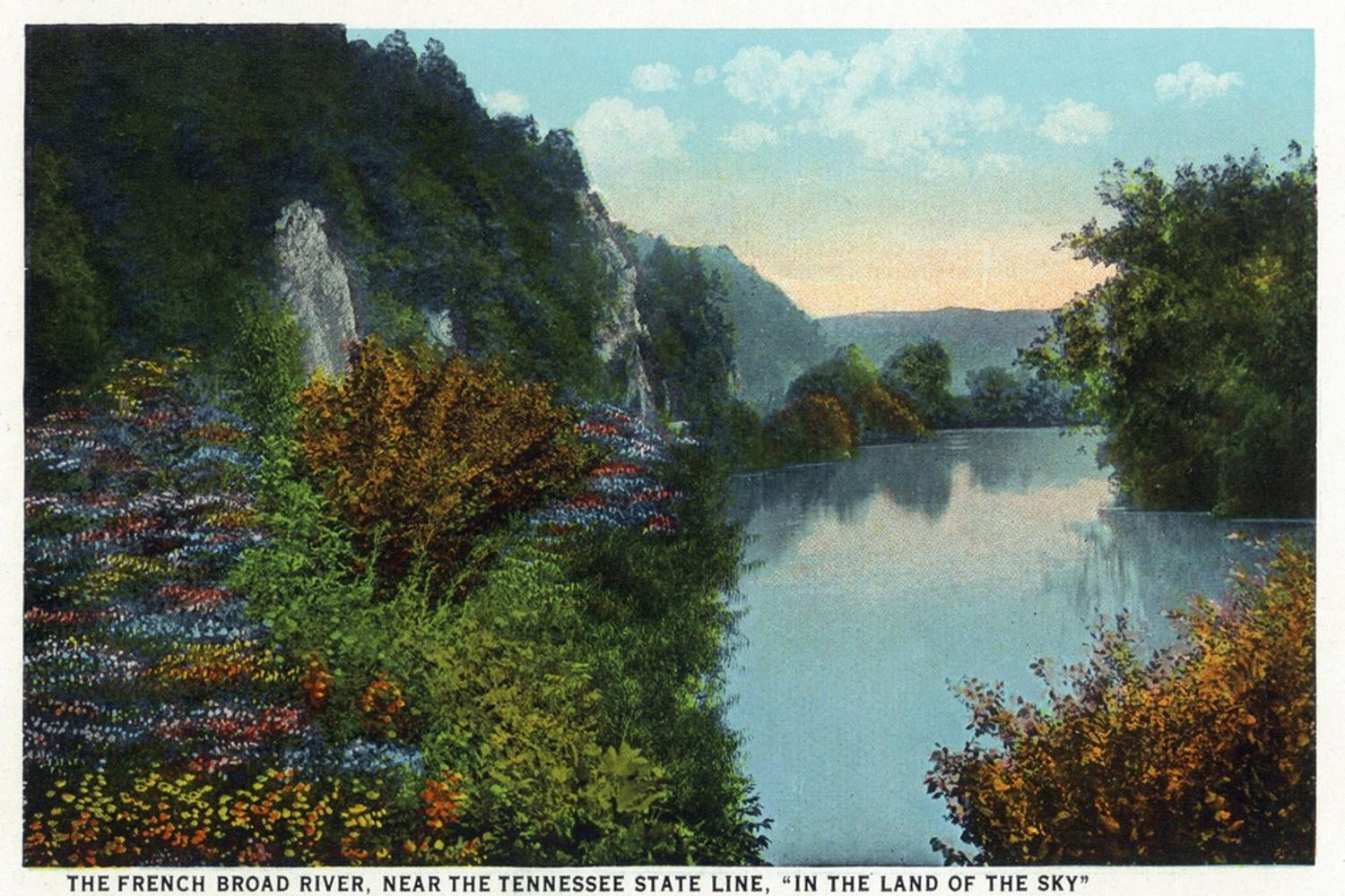 Art.com Blue Ridge Mountains, North Carolina - French Broad River Scene ...