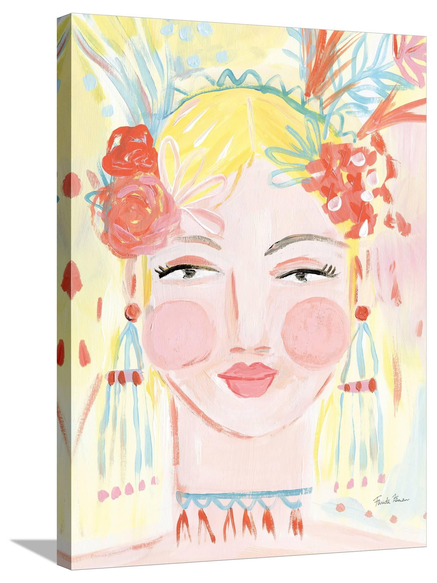 Art.com Boho Lady I Stretched Canvas Print Wall Art by Farida Zaman, 24 ...