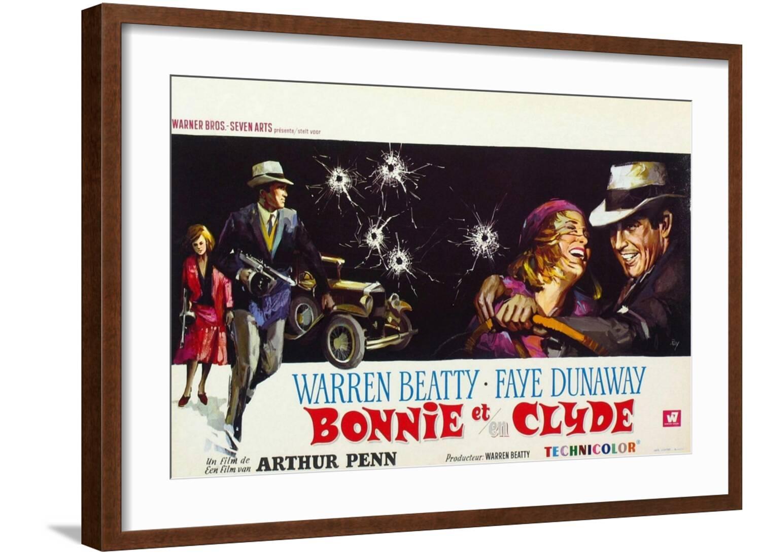 Art.com Bonnie and Clyde, (AKA Bonnie Et Clyde), 1967 Art Print, Brown ...