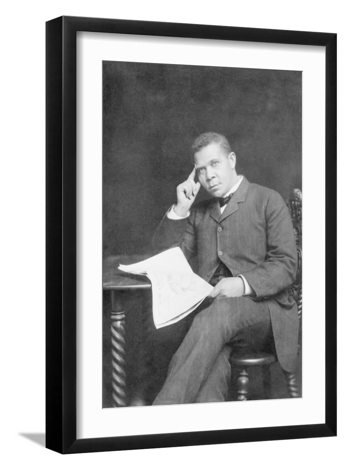 Art.com Booker T. Washington Art Print, Black Frame Wall Art, 17" x 23 ...
