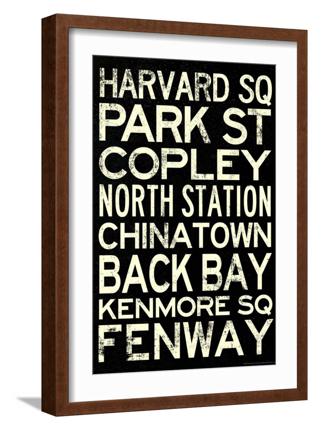 Art.com Boston MBTA Stations Vintage Subway Retro Metro Travel Art ...