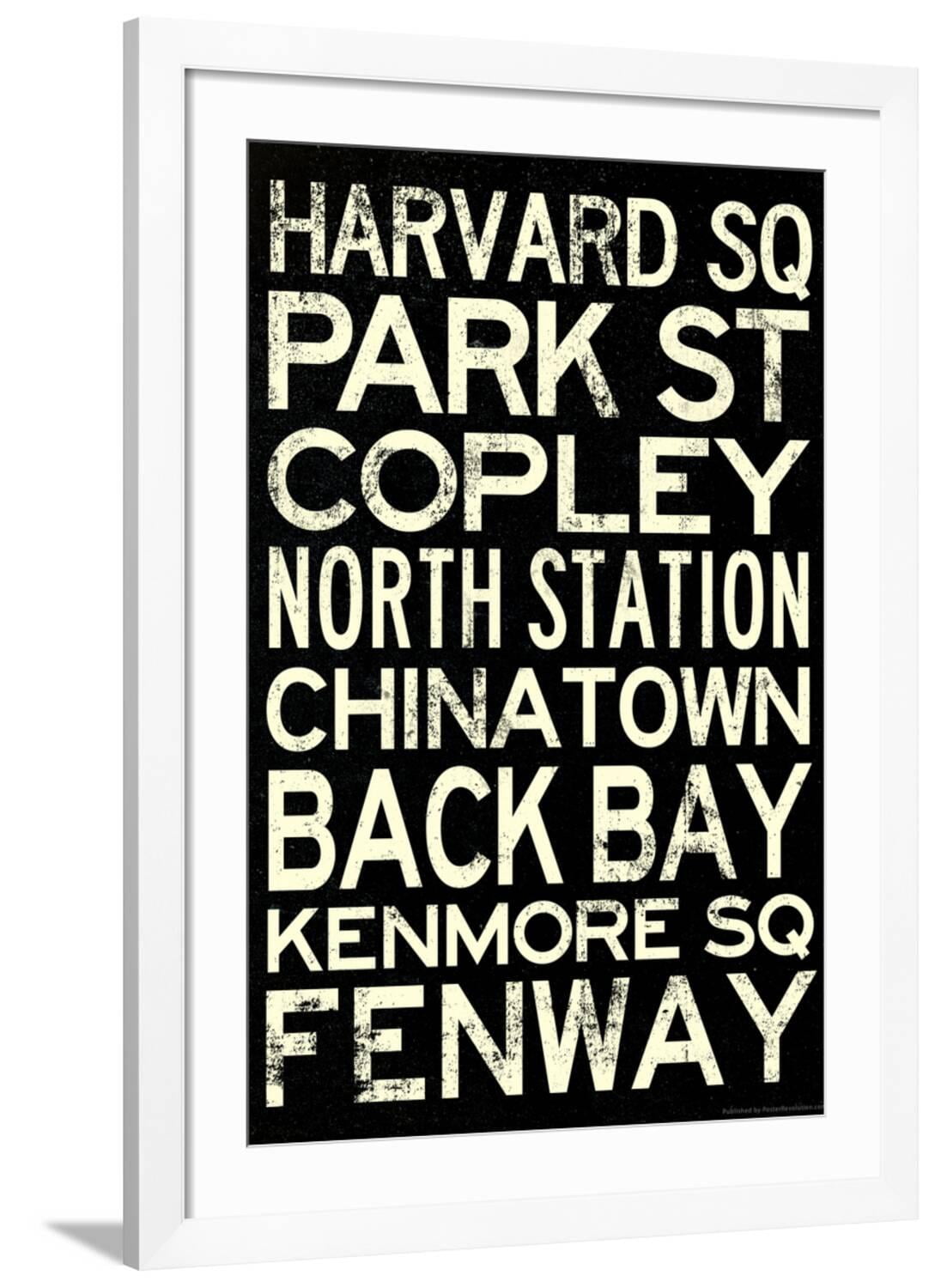 Art.com Boston MBTA Stations Vintage Subway Retro Metro Travel Art ...