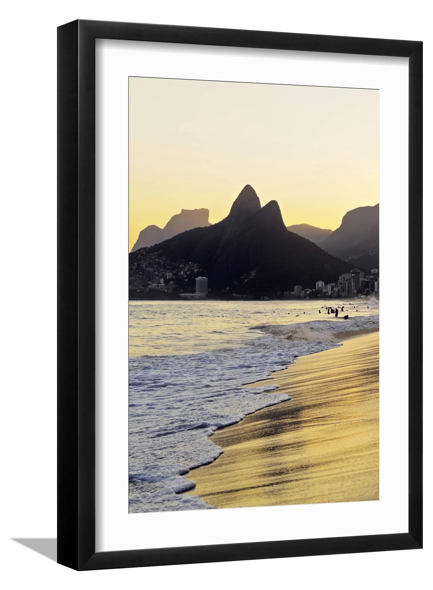 Art.com Brazil, City of Rio de Janeiro, Ipanema Beach and Morro Dois ...