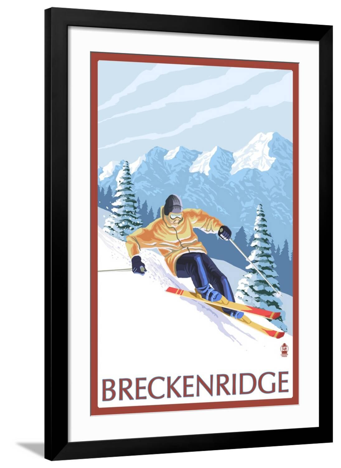Art.com Breckenridge, Colorado, Downhill Skier Art Print by Lantern ...