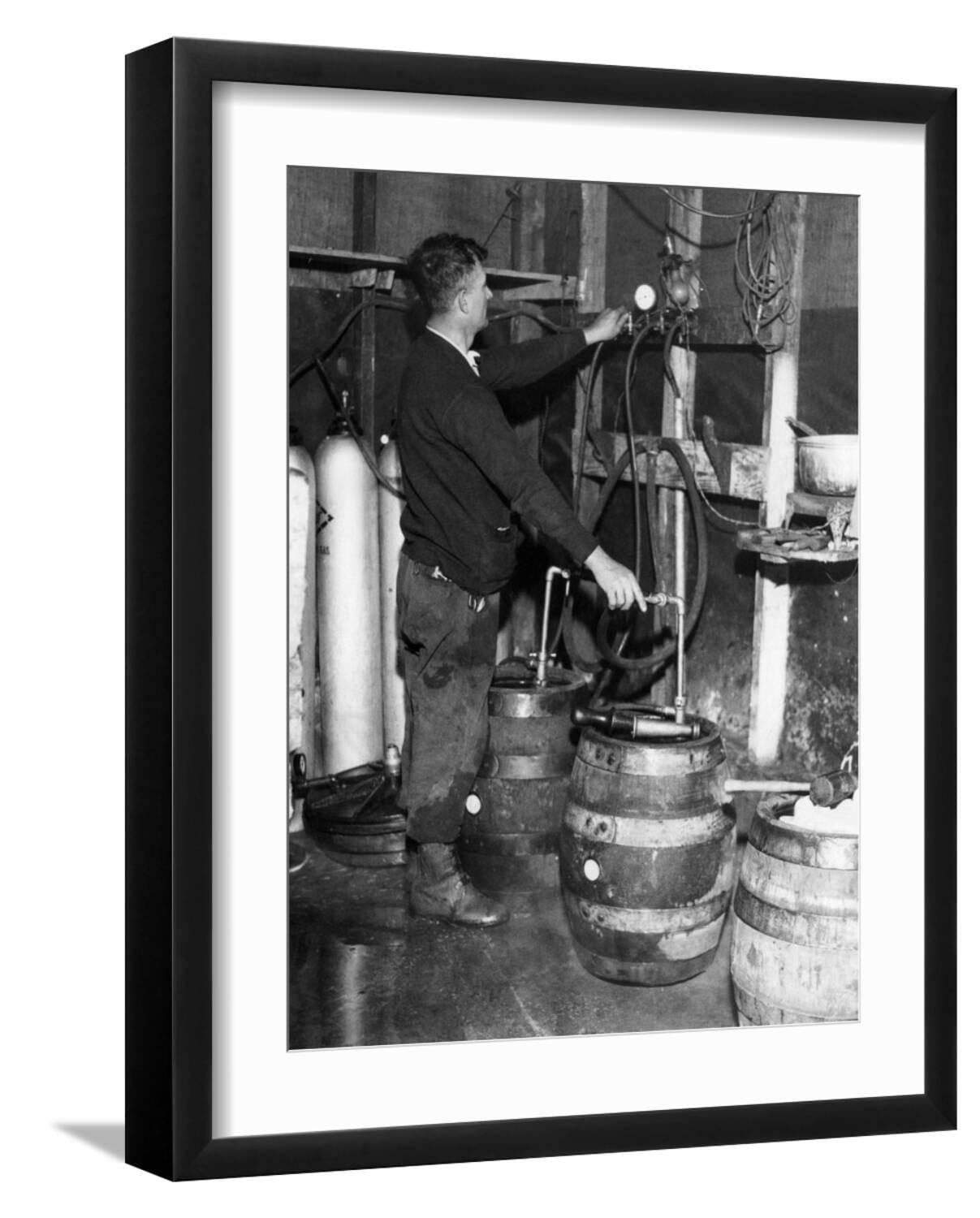 Art.com 'Brewmeister' Fills Kegs at a Bootleg Brewery During ...