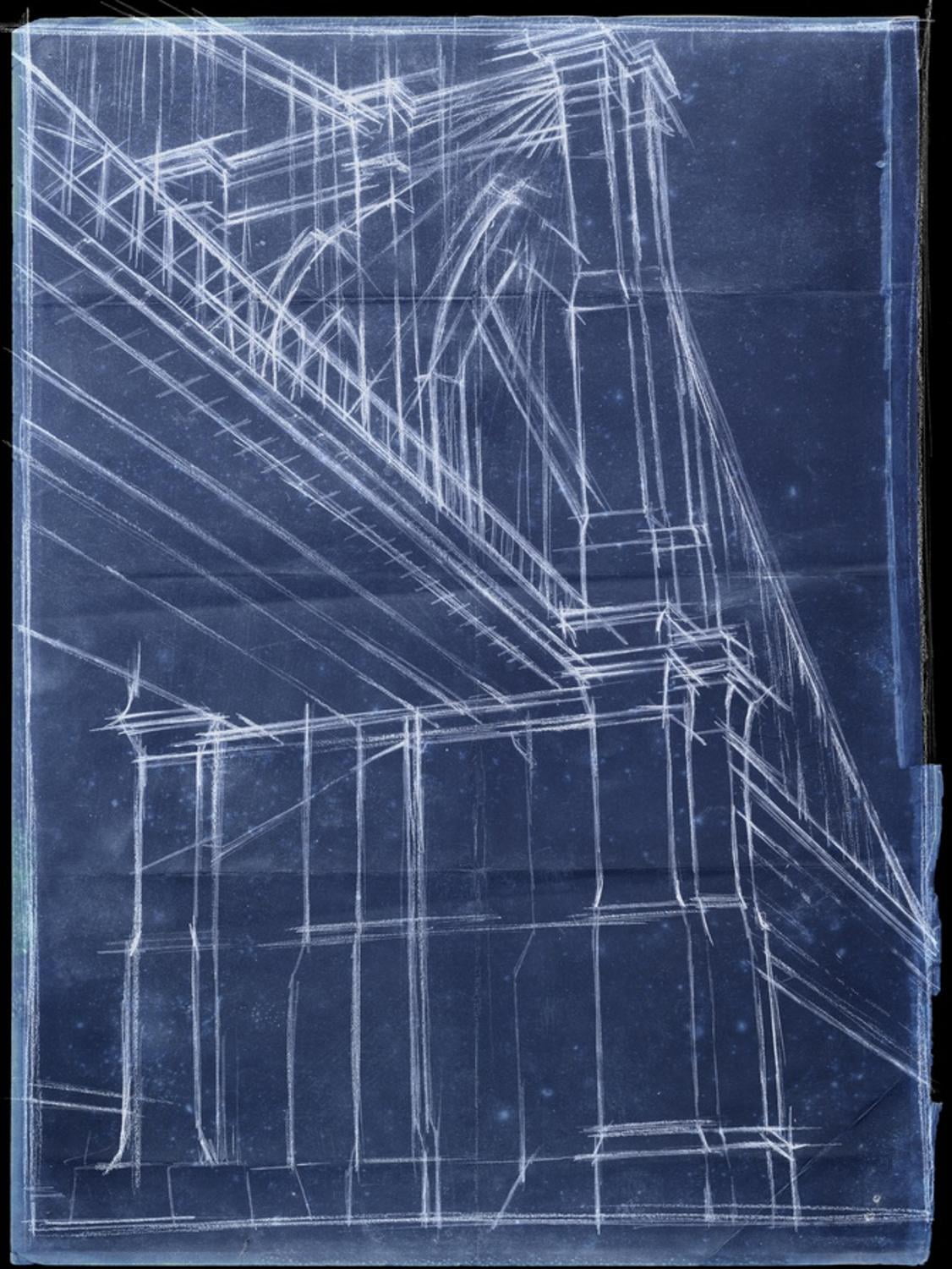 Art.com Bridge Blueprint II Art Print by Ethan Harper, 12" x 16 ...