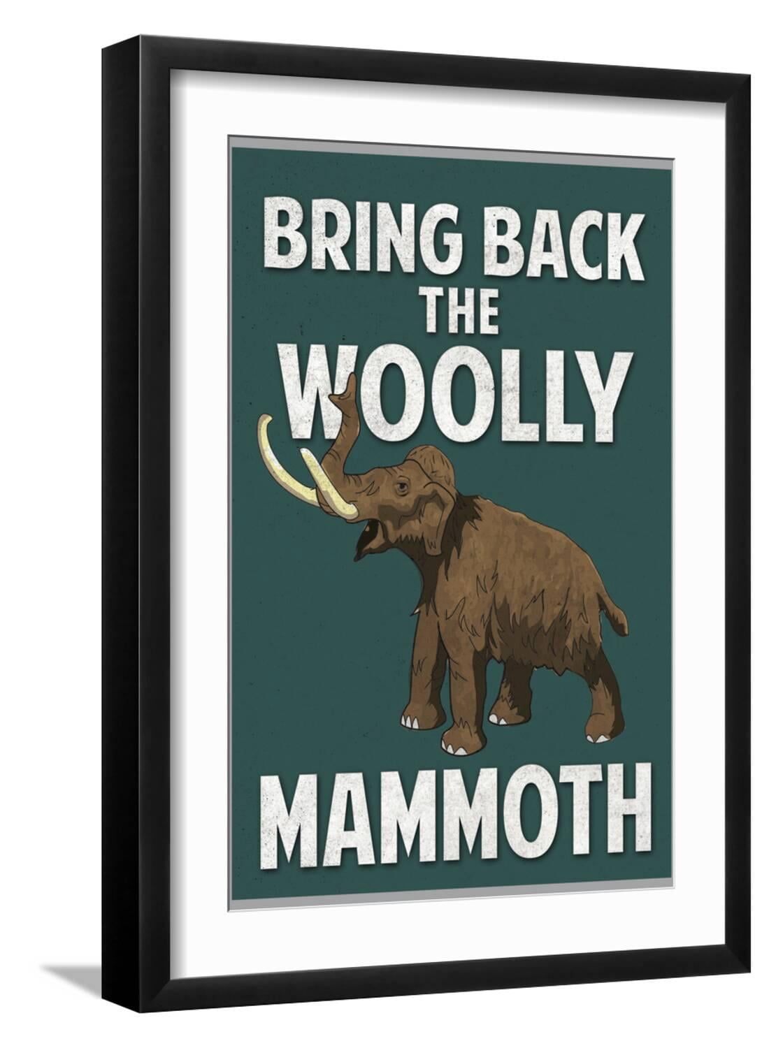 Art.com Bring Back the Woolly Mammoth Art Print, Black Frame Wall Art ...
