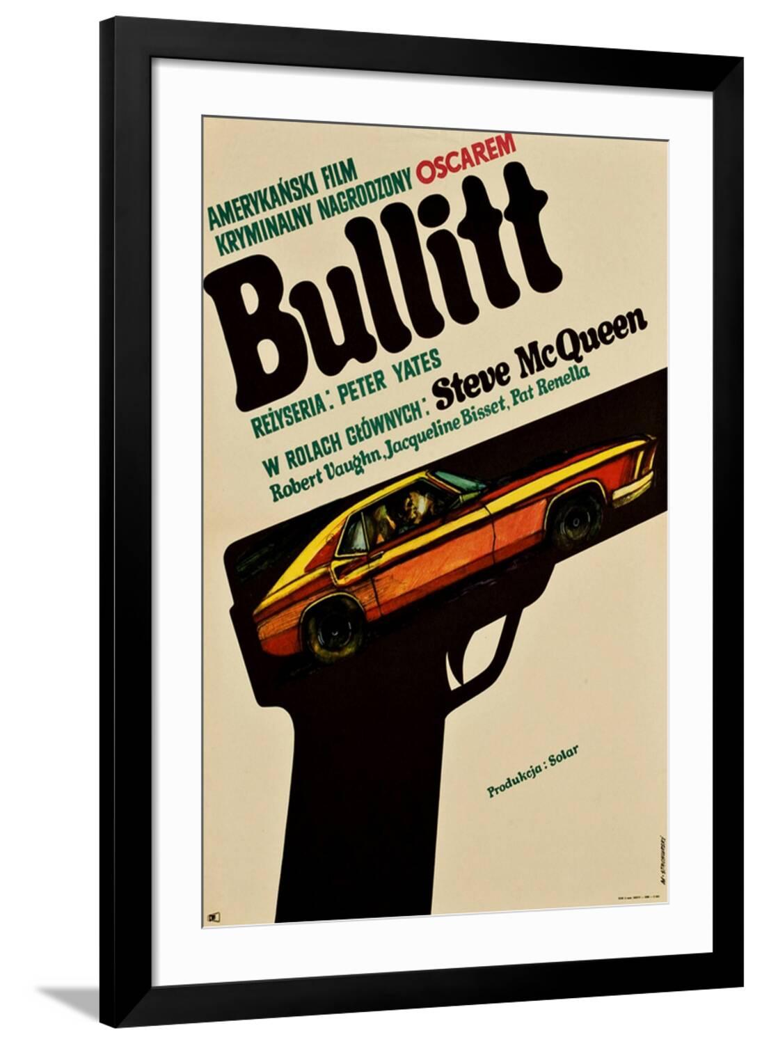 Art.com Bullitt, Polish Movie Poster, 1968 Art Print, Black Frame Wall ...
