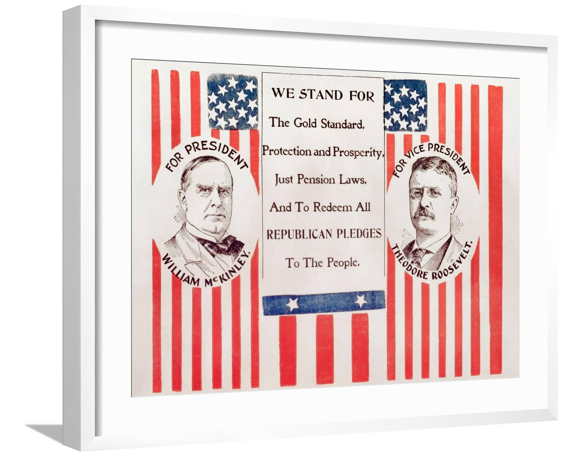 Art.com Campaign poster for William McKinley and his Vice-Presidential ...