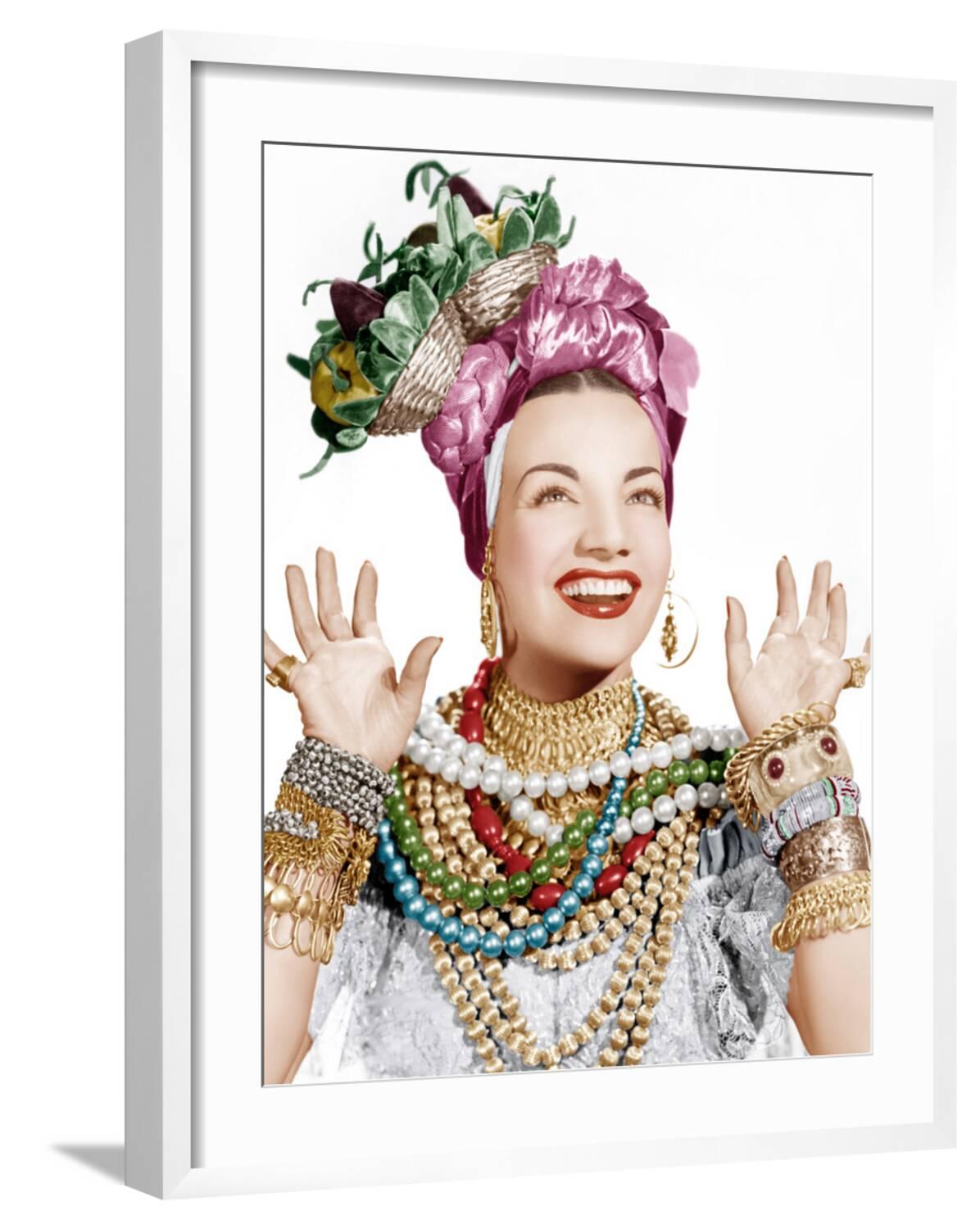 Art.com Carmen Miranda, ca. late 1940s Photo, White Frame Wall Art, 23 ...