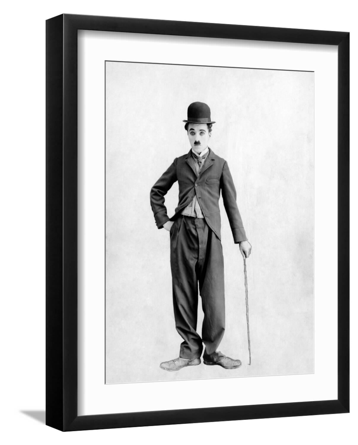Art.com Charlie Chaplin, 1925 Photo, Black Frame Wall Art, 17" x 21 ...