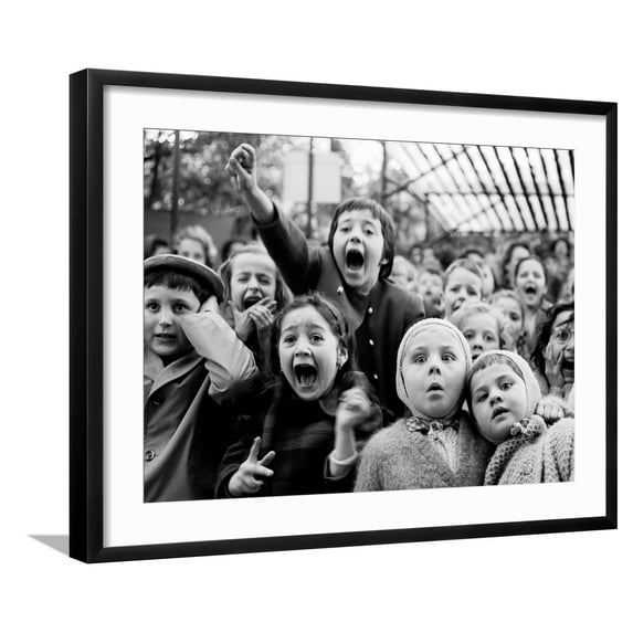 Art.com Children at a Puppet Theatre, Paris, 1963 Photographic Print by ...