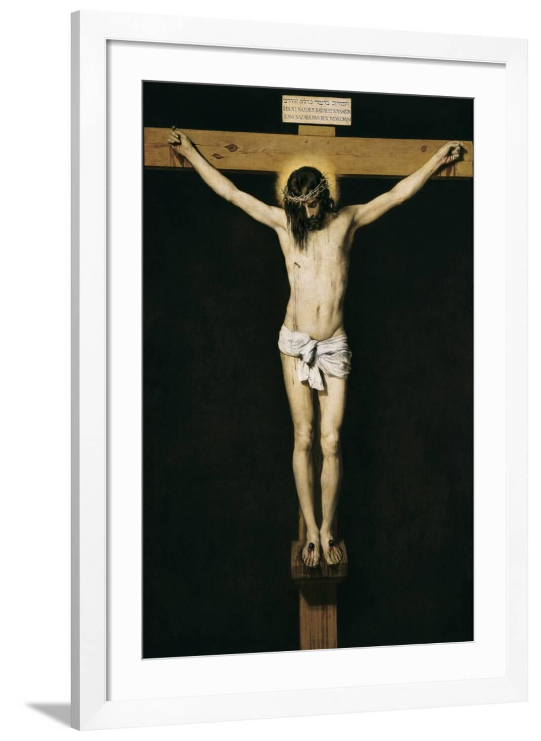 Art.com Christ Crucified Art Print by Diego Velazquez, White Frame Wall Art, 32" x 44" - Walmart.com