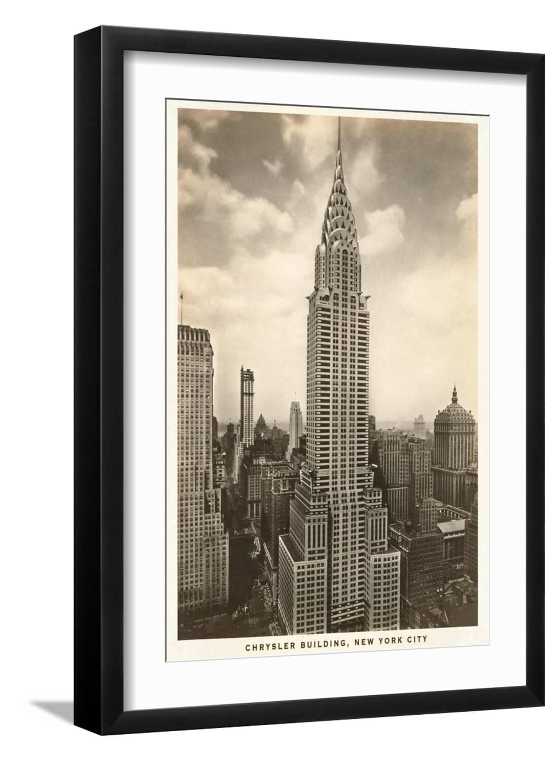 Art.com Chrysler Building, New York City Art Print, Black Frame Wall ...