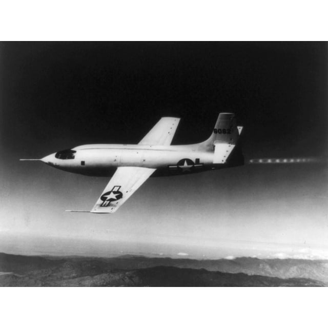 Art.com Chuck Yeager Broke the Sound Barrier in a Bell X-1 Rocket Plane ...