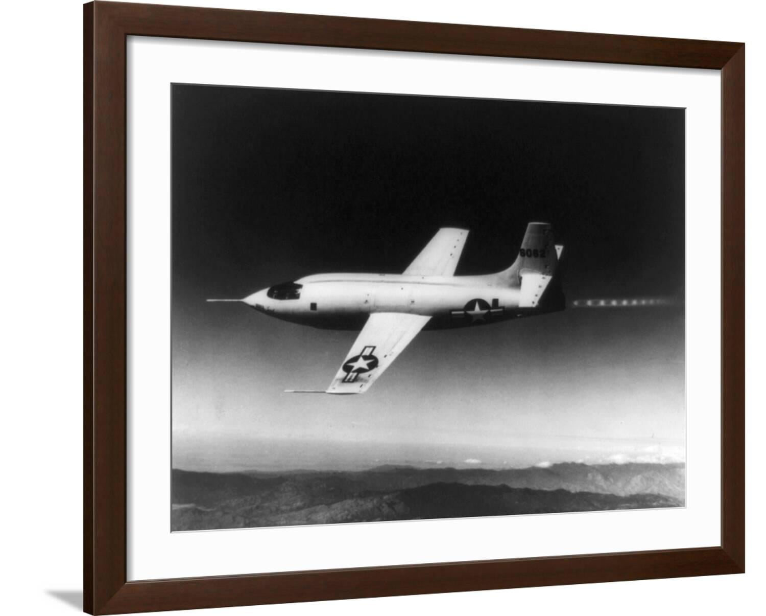 Art.com Chuck Yeager Broke the Sound Barrier in a Bell X-1 Rocket Plane ...