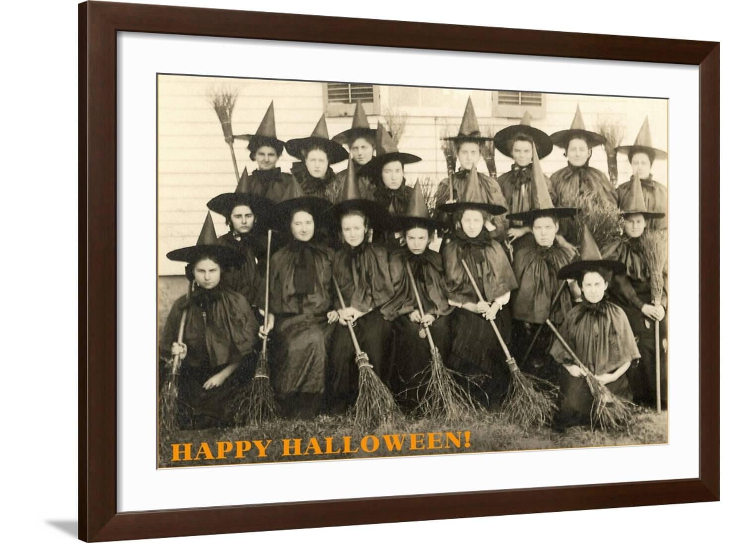 Art.com Class Picture of Witches Art Print, Brown Frame Wall Art, 44" x ...