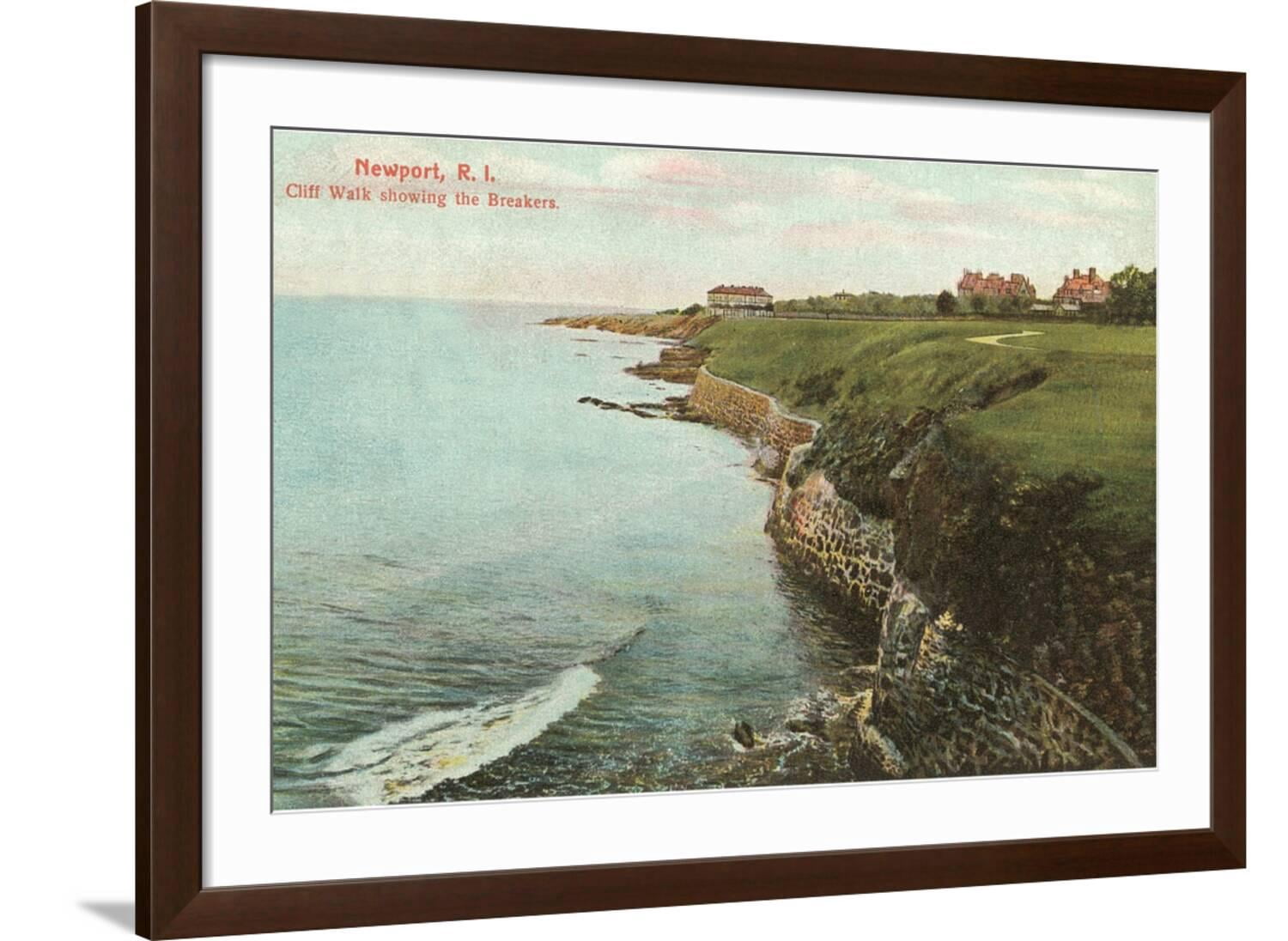 Art.com Cliff Walk, Breakers, Newport, Rhode Island Art Print, Brown ...