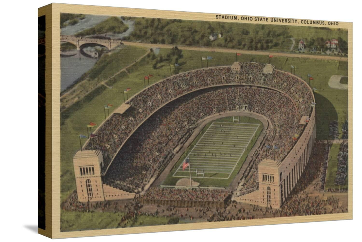 Art.com Columbus, Ohio - Ohio State University Stadium from Air ...