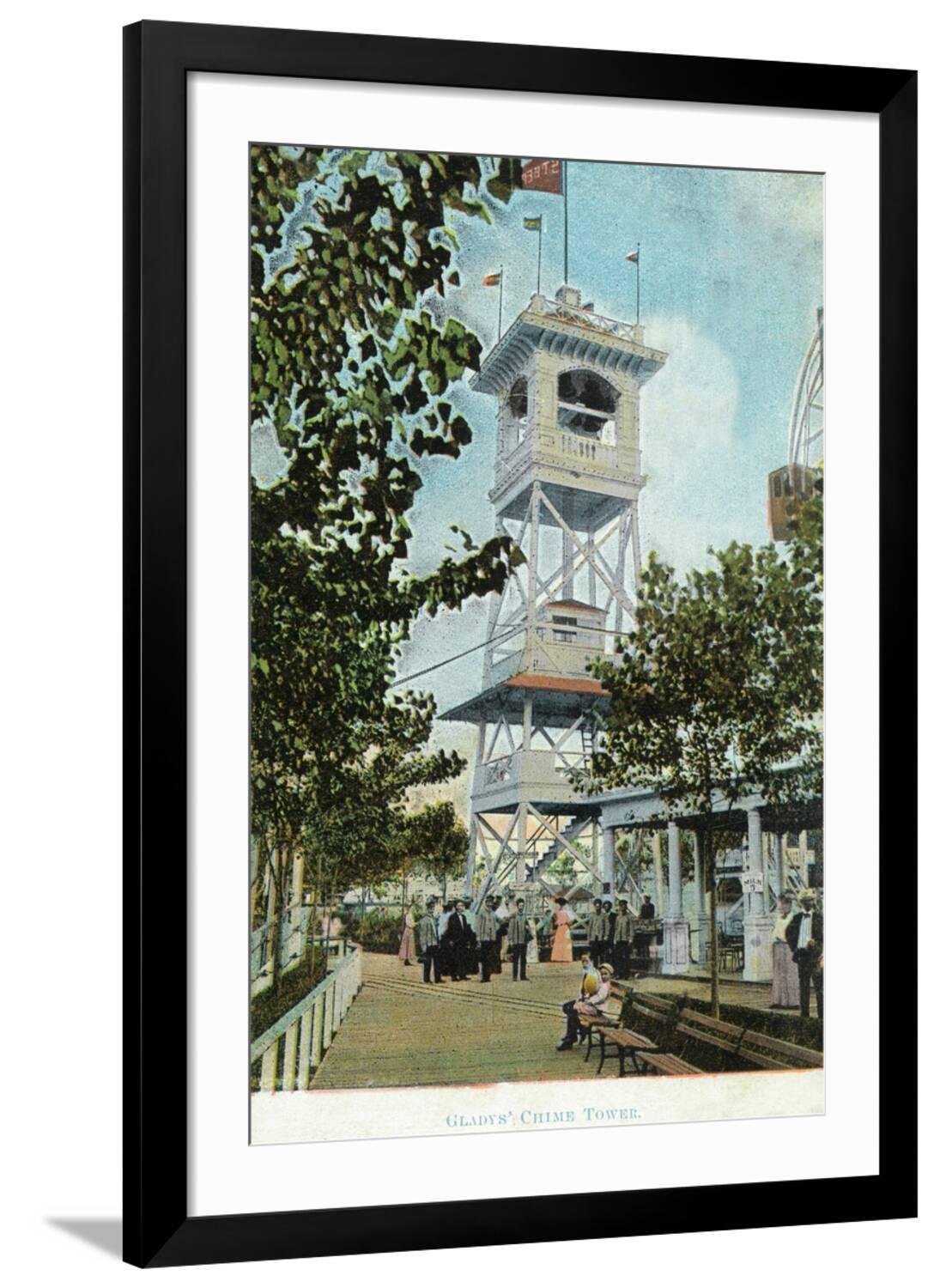 Art.com Coney Island, New York - Luna Park, View of Glady's Chime Tower ...