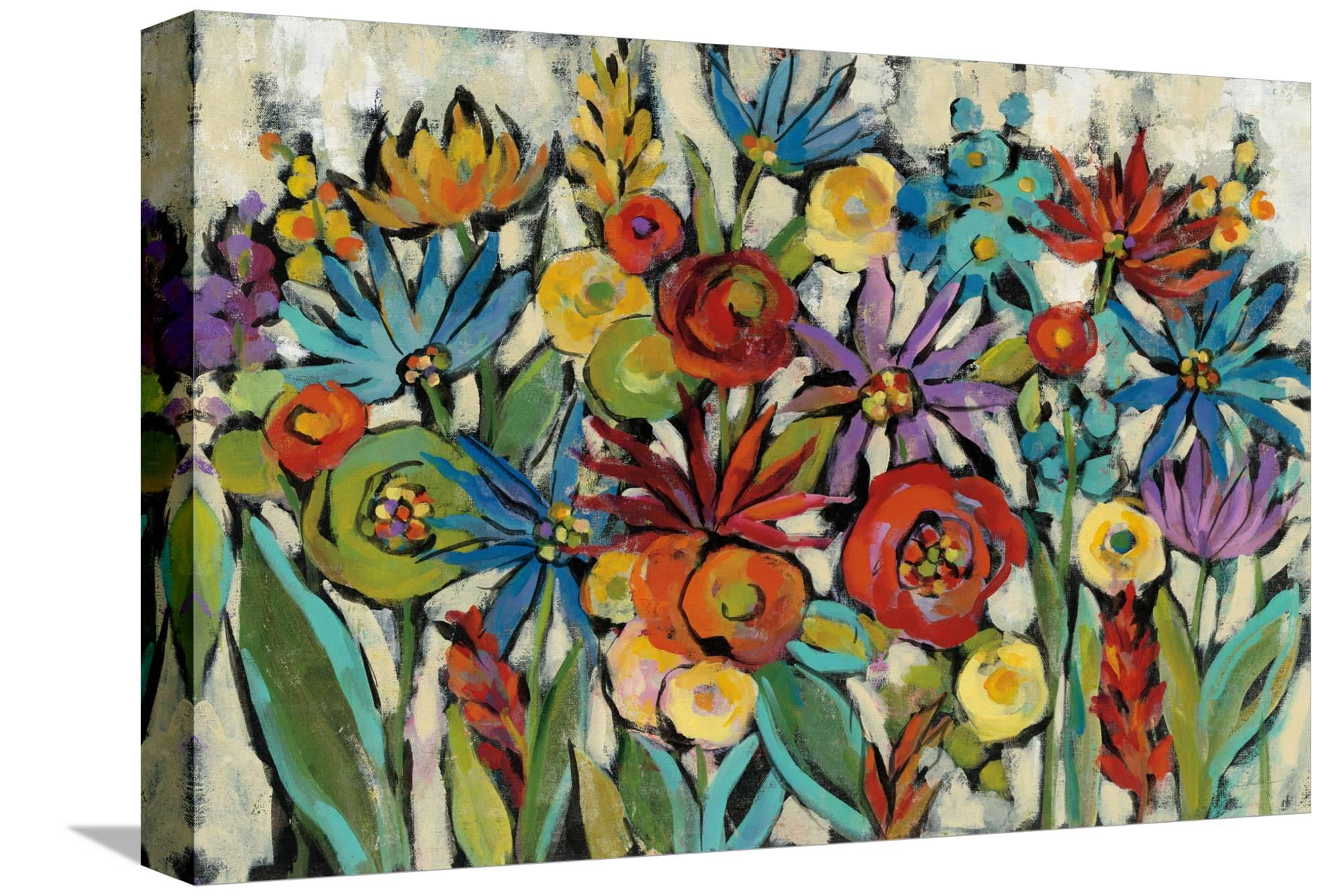 Art.com Confetti Floral I Stretched Canvas Print Wall Art by Silvia ...