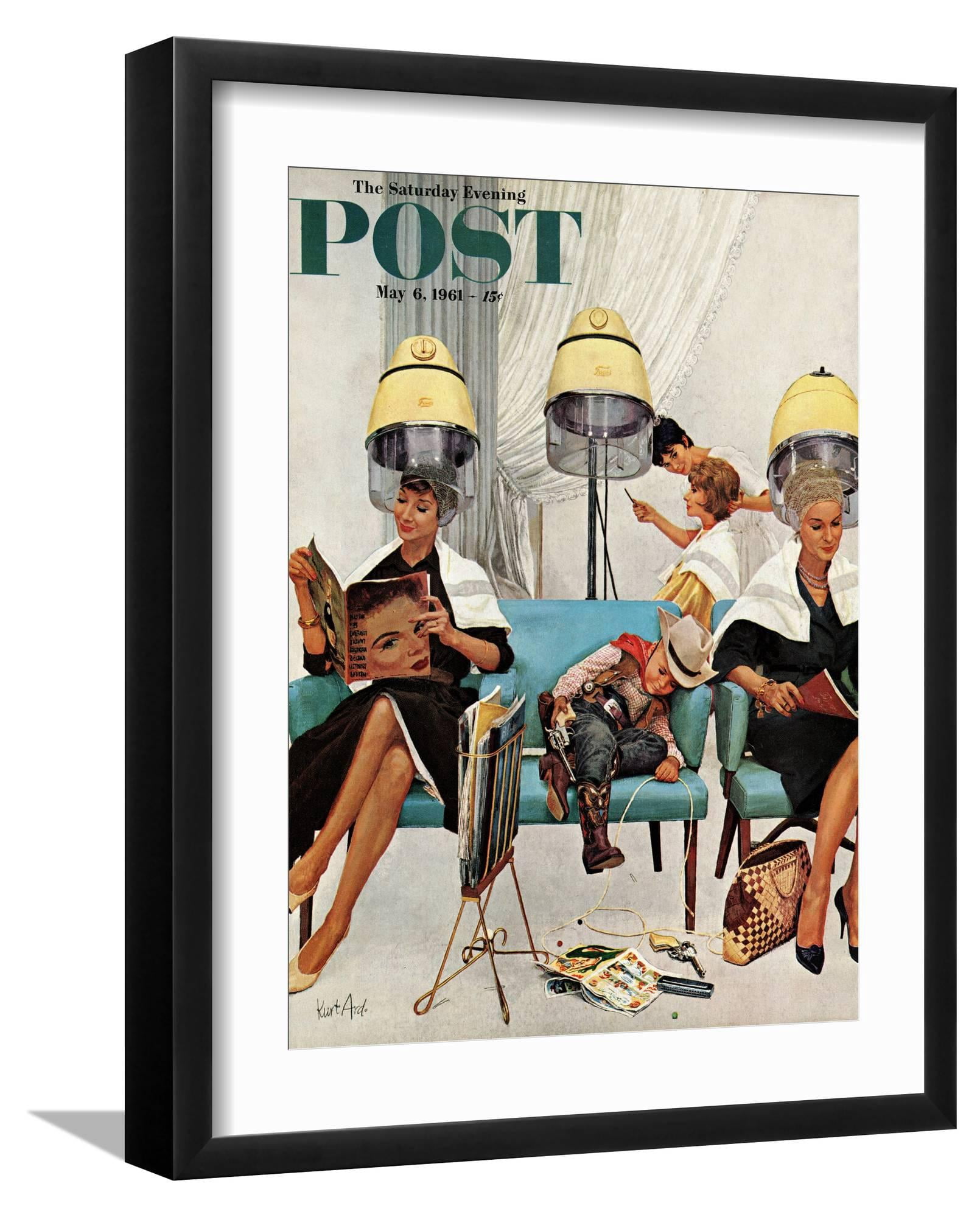 Art.com Cowboy Asleep in Beauty Salon, Saturday Evening Post Cover, May ...
