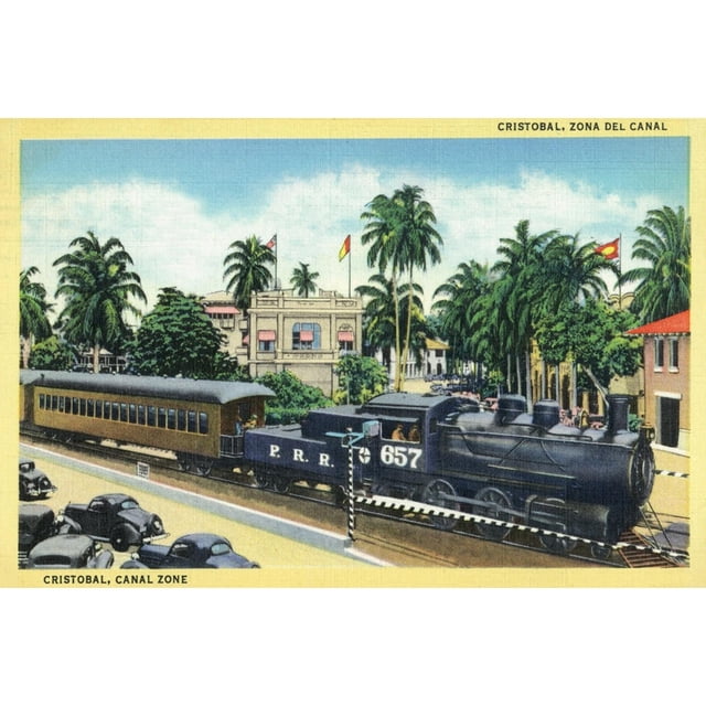 Art.com Cristobal, Panama - Train Passing Through the Canal Zone Art ...