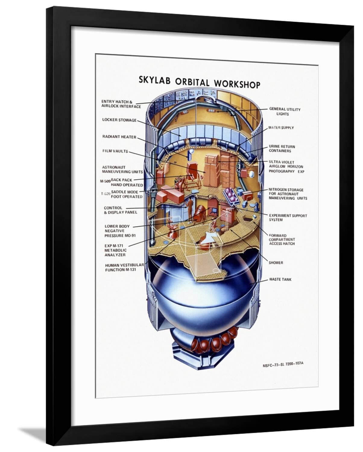 Art.com Cutaway View of Skylab, the First Earth Orbit Space Station Art ...