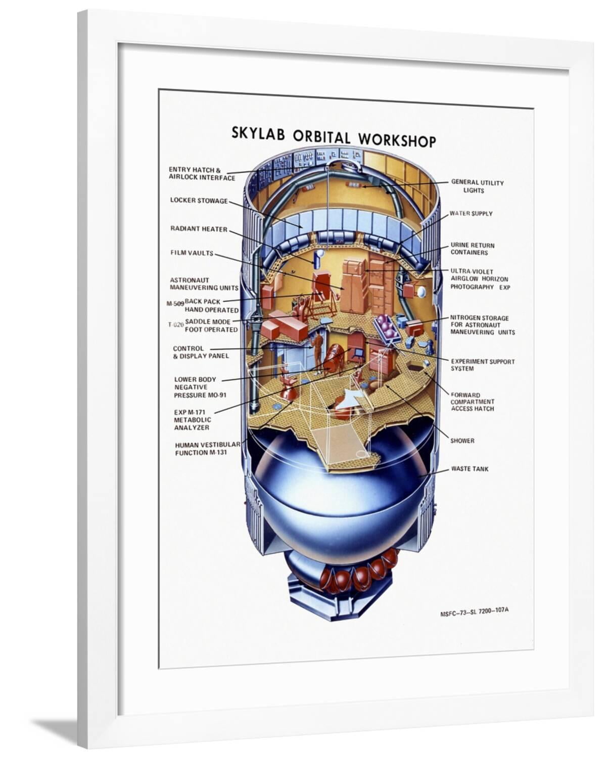 Art.com Cutaway View of Skylab, the First Earth Orbit Space Station Art ...