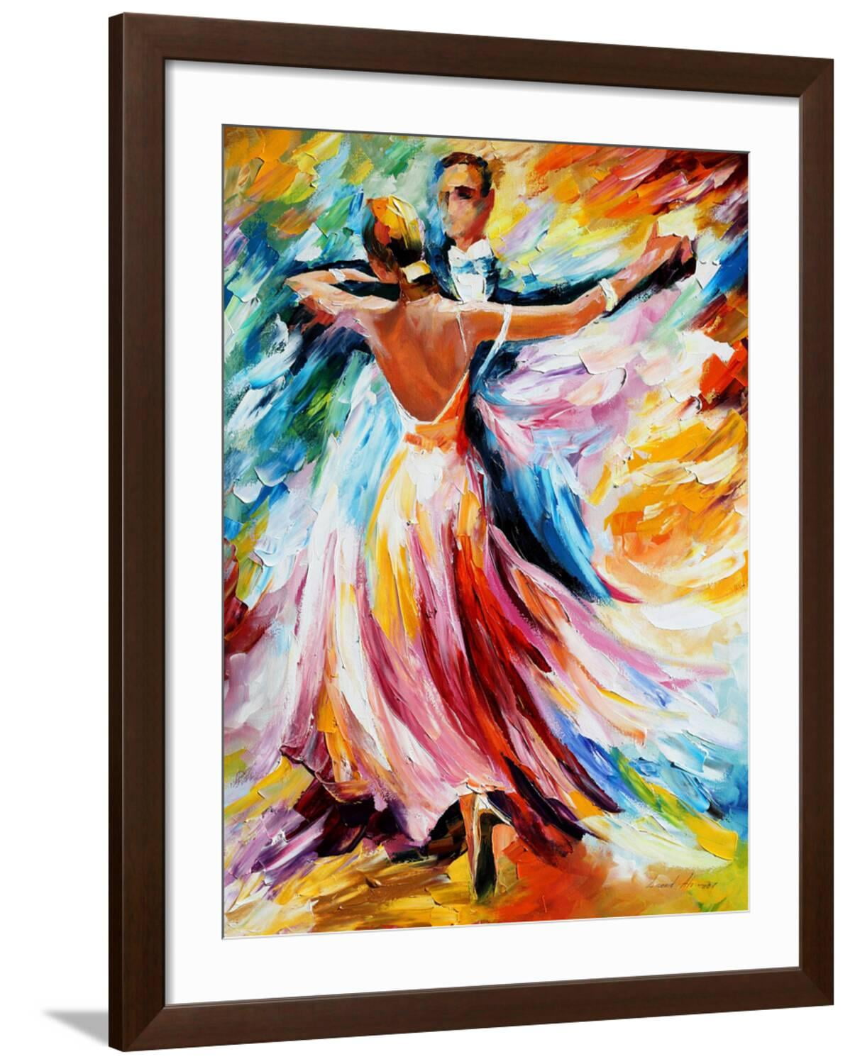 Art.com Dance Waltz Art Print by Leonid Afremov, Brown Frame Wall Art ...