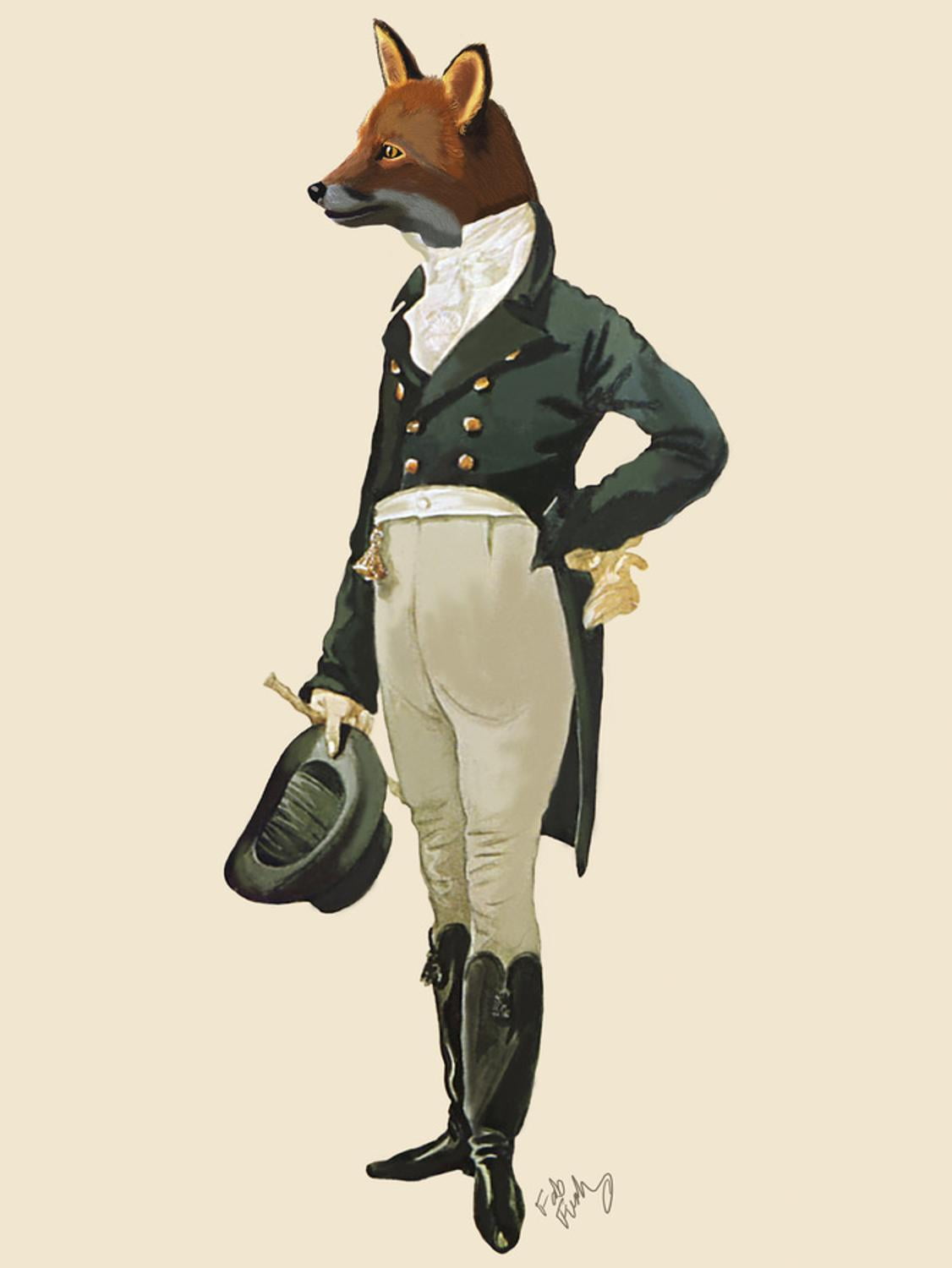 Art.com Dandy Fox Full Art Print by Fab Funky, 24" x 32" - Walmart.com