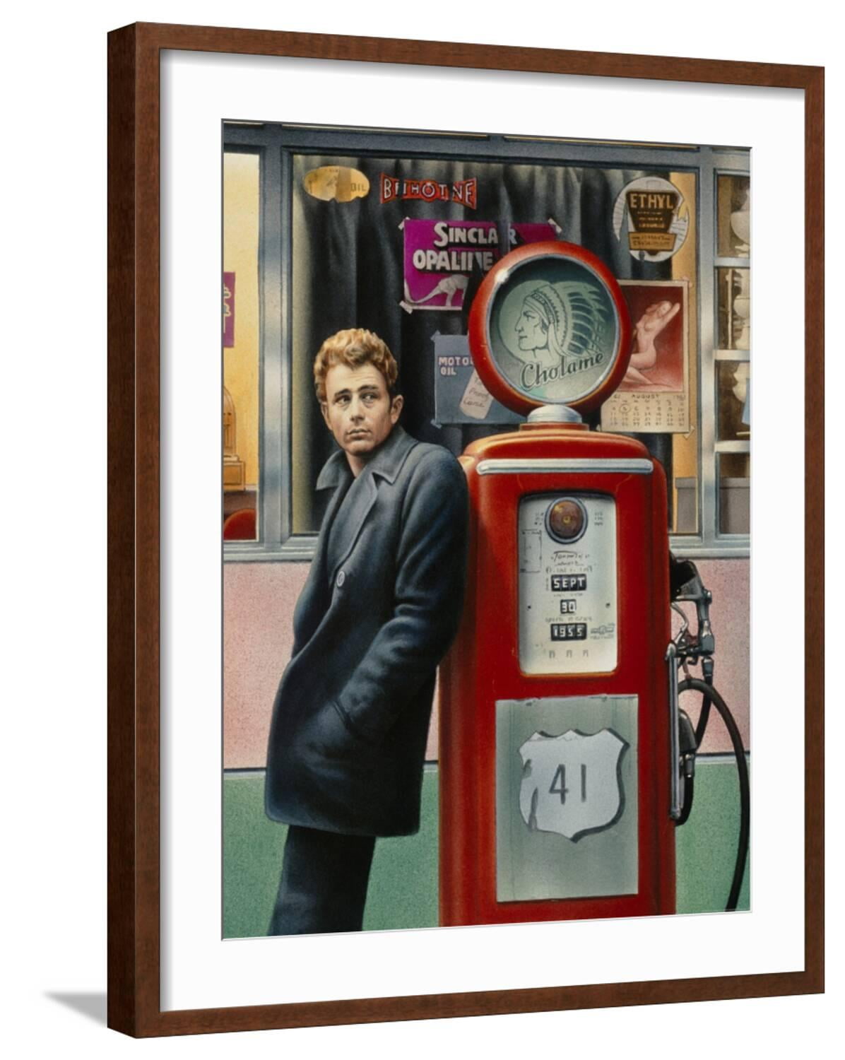 Art.com Destiny James Dean Art Print by Chris Consani, Brown Frame Wall ...