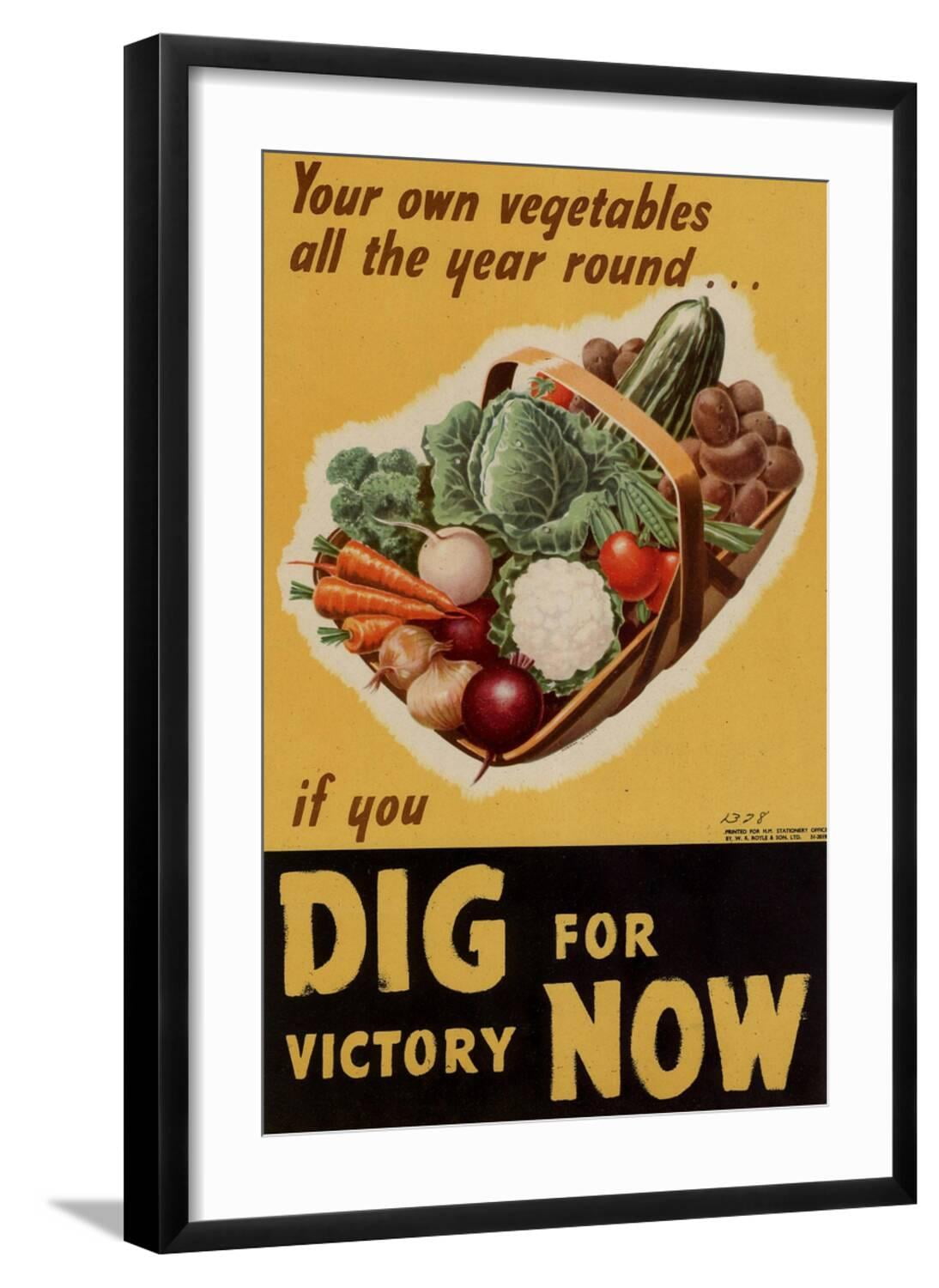 Art.com Dig for Victory WWII War Propaganda Plastic Sign Art Print ...