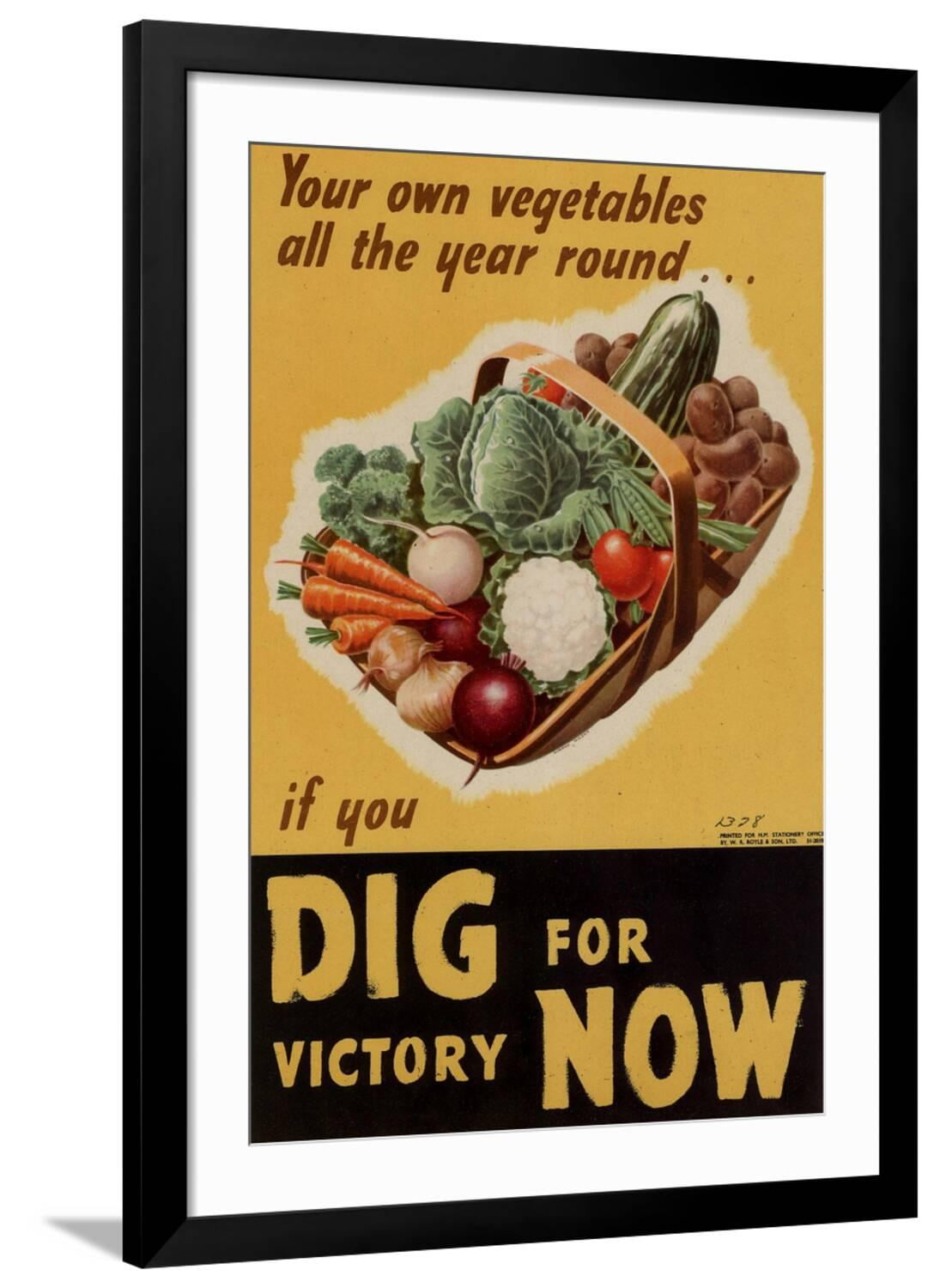 Art.com Dig for Victory WWII War Propaganda Plastic Sign Art Print ...