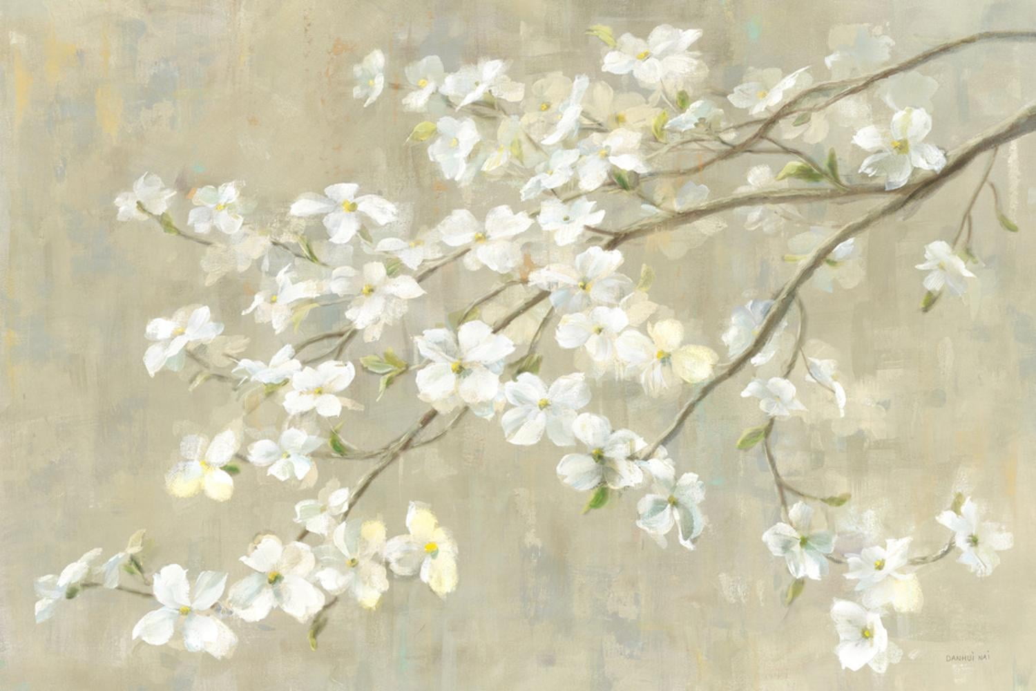 Art.com Dogwood in Spring Neutral Crop Art Print by Danhui Nai, 36" x 24" - Walmart.com