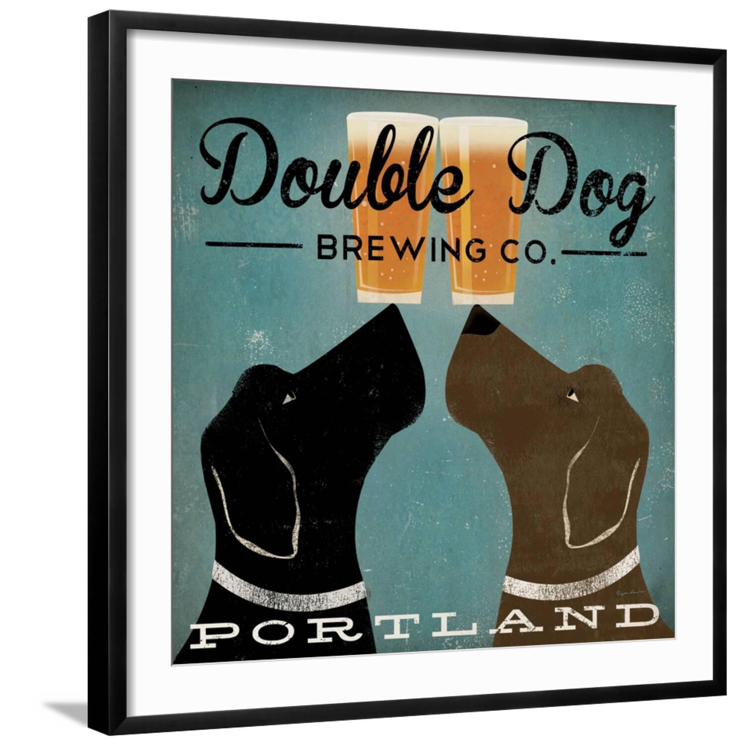 Art.com Double Dog Brewing Co. Art Print by Ryan Fowler, Black Frame ...