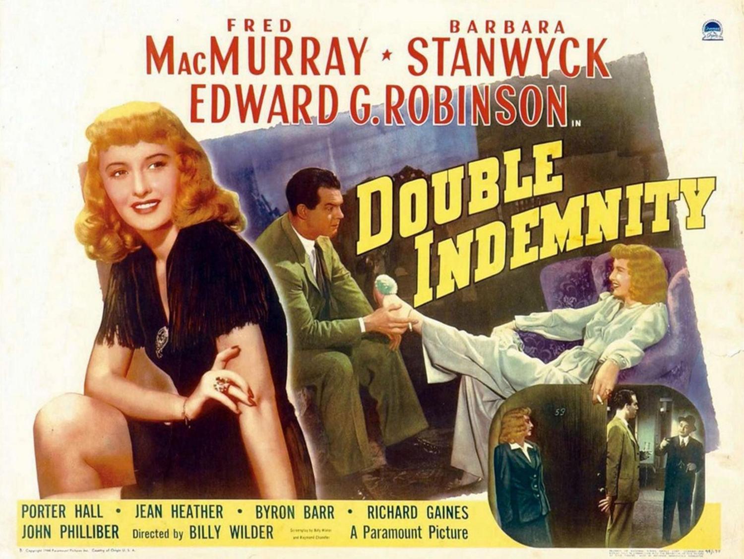 Art.com Double Indemnity, UK Movie Poster, 1944 Art Print, 32" x 24 ...