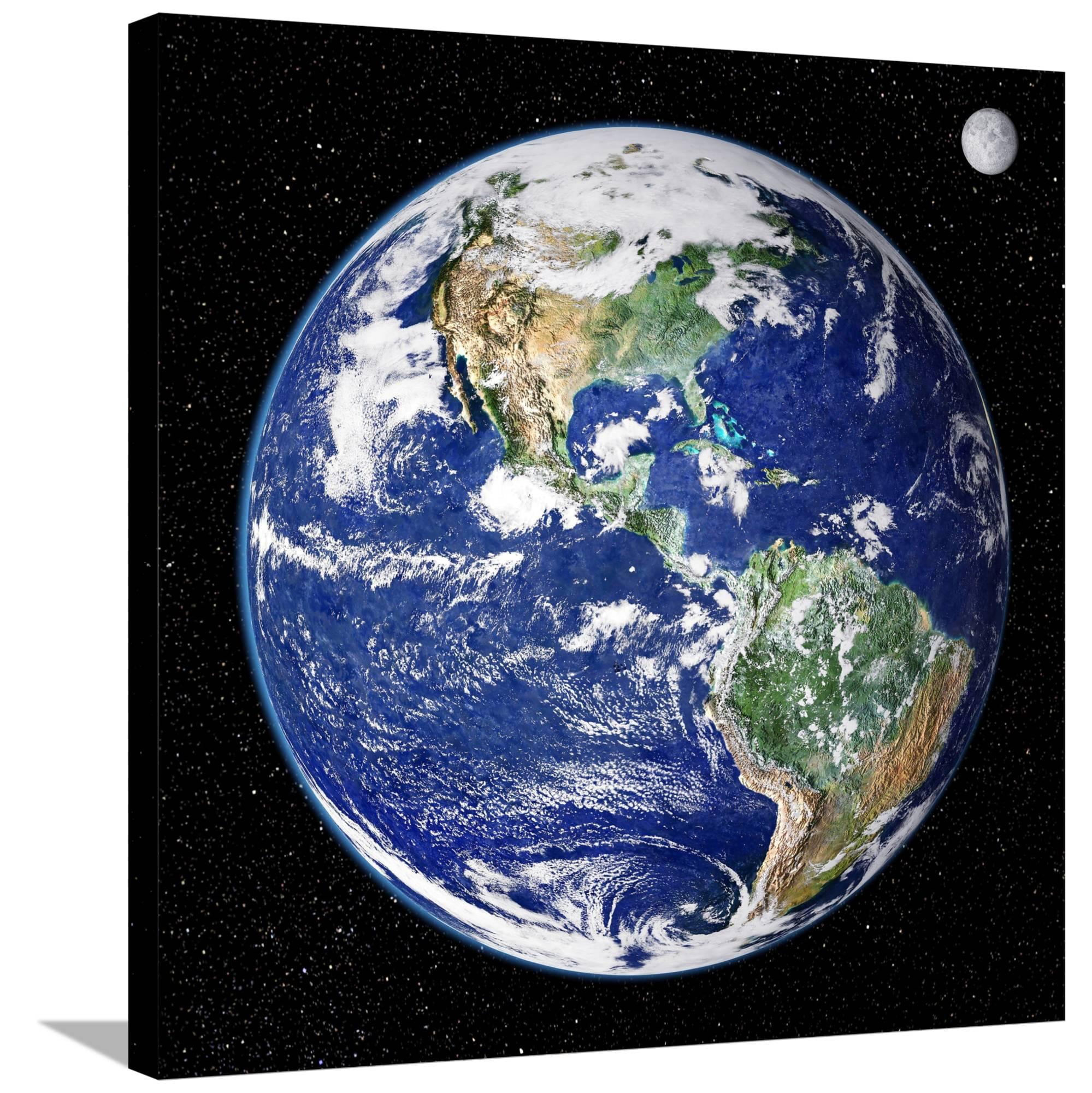 Art.com Earth From Space, Satellite Image Stretched Canvas Print Wall ...