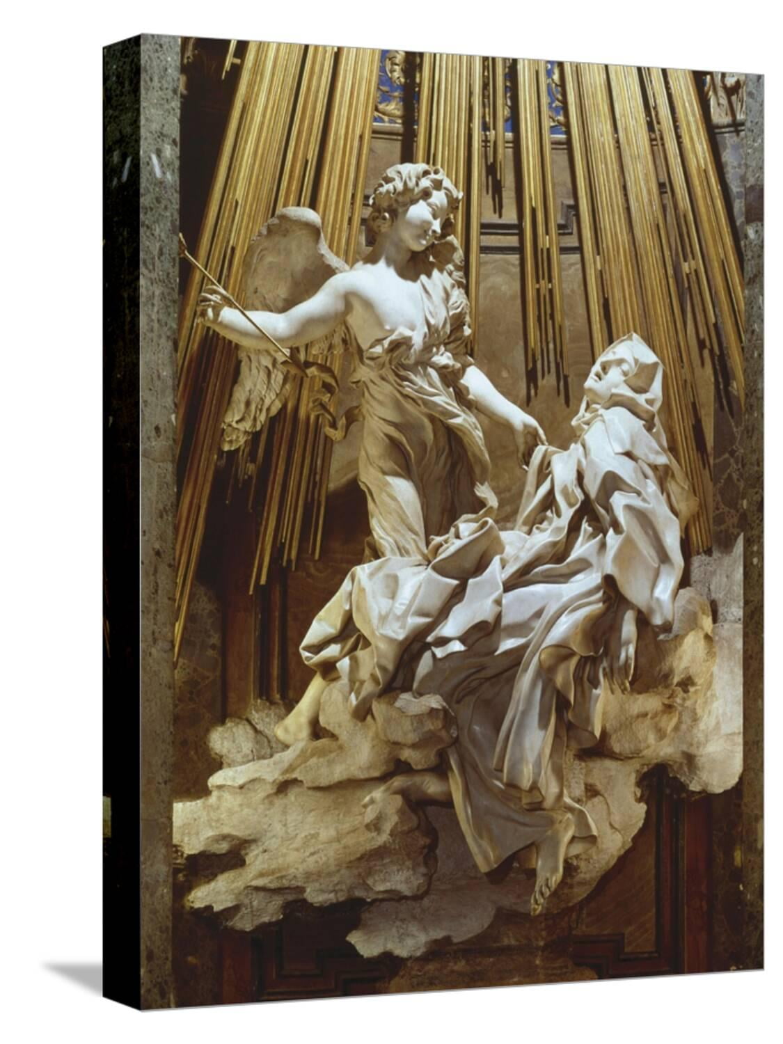 Art.com Ecstasy of Saint Teresa Stretched Canvas Print Wall Art by ...
