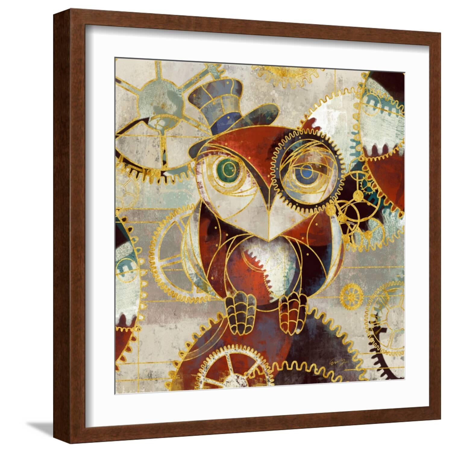 Art.com Eric's Automata II Art Print by Eric Yang, Brown Frame Wall Art ...
