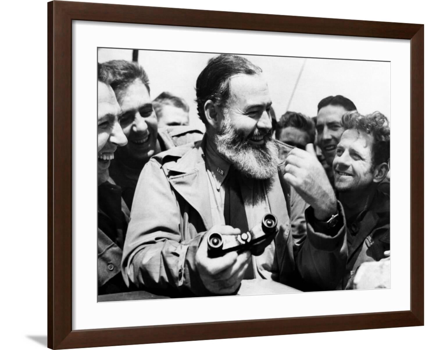 Art.com Ernest Hemingway, 1959 Photo, Brown Frame Wall Art, 40" x 32 ...