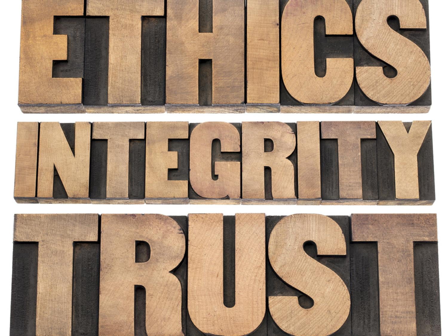 Art.com Ethics, Integrity, Trust Word Art Print by PixelsAway, 16" x 12 ...