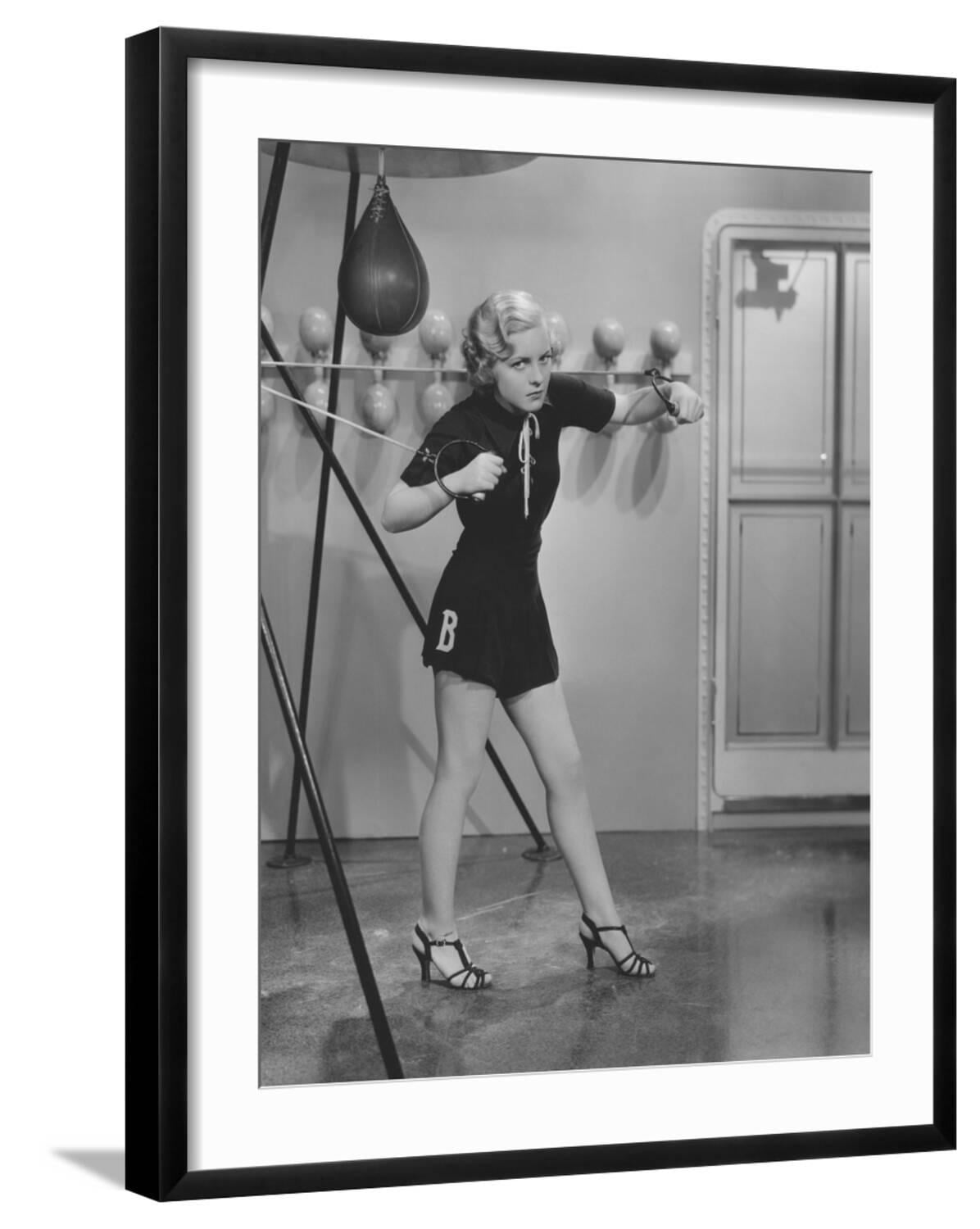 Art.com Exercising in High-Heel Sandals Photo, Black Frame Wall Art, 23 ...