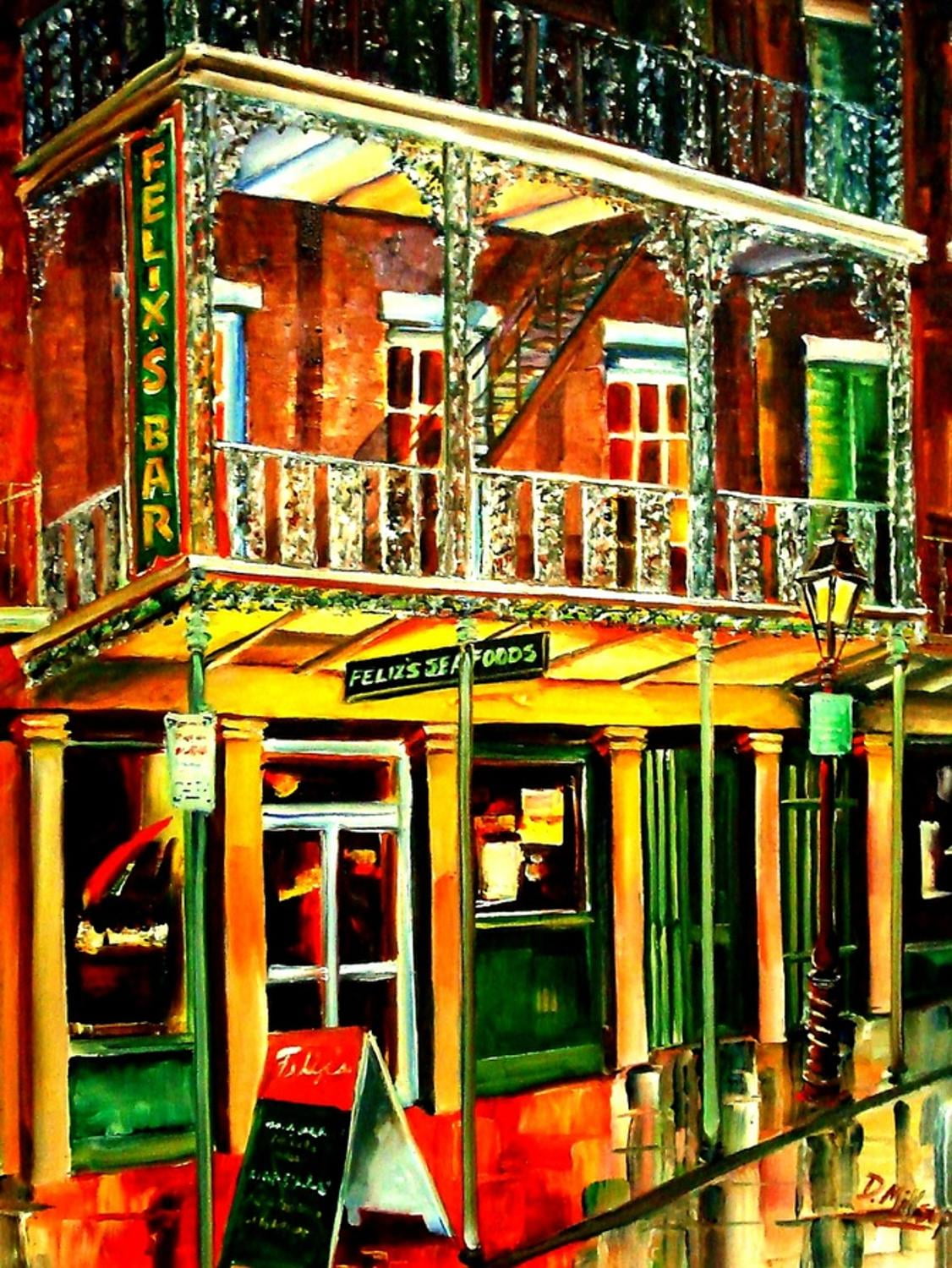 Art.com Felixs Oyster Bar in New Orleans Art Print by Diane Millsap, 24 ...