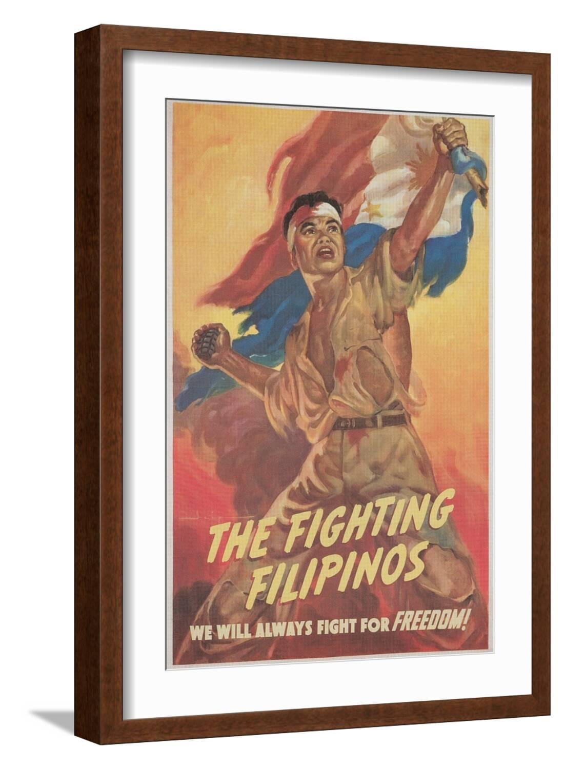 Art.com Filipino Freedom Fighter Poster Art Print, Brown Frame Wall Art ...