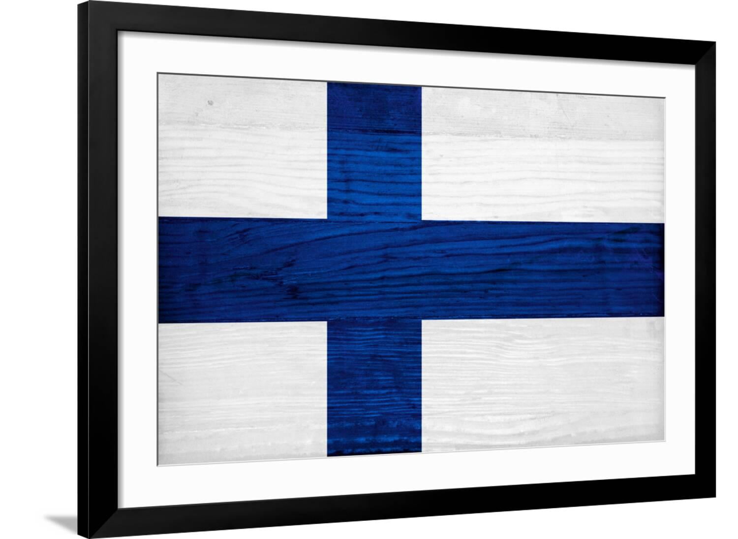 Art.com Finland Flag Design with Wood Patterning - Flags of the World ...