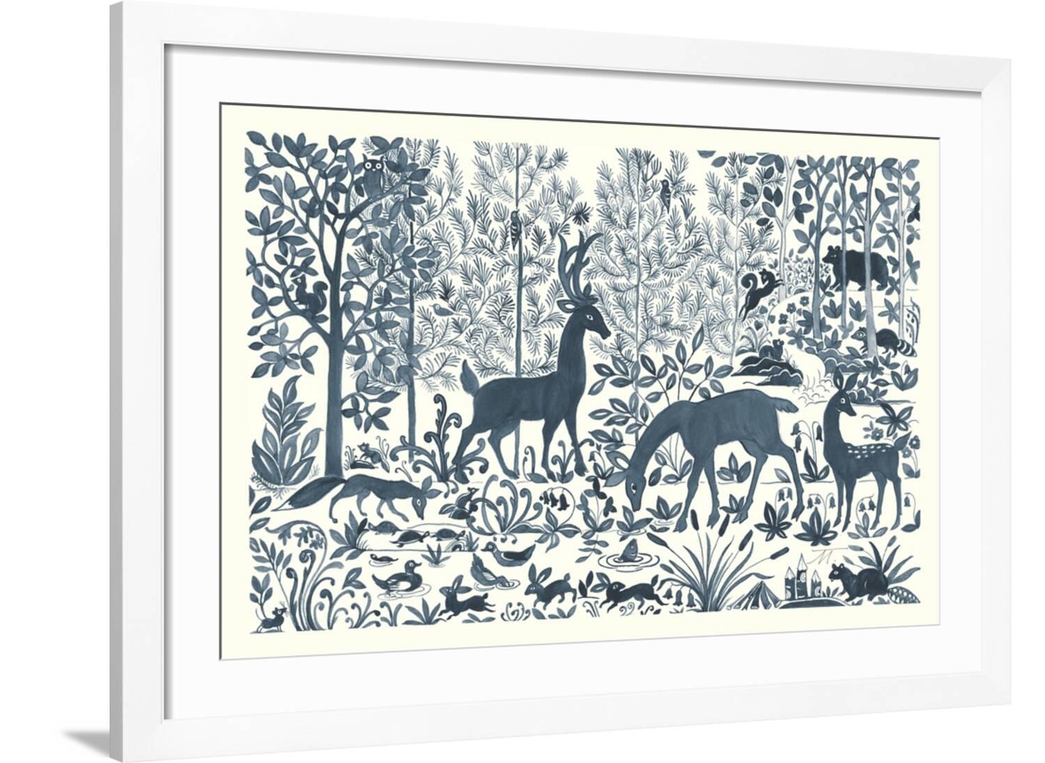 Art.com Forest Life I Art Print by Miranda Thomas, White Frame Wall Art ...